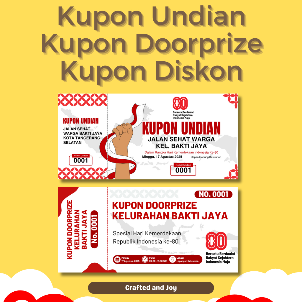 Jual [CUSTOM] Kupon Undian Doorprize, Kupon Diskon, Kupon Promo, 17an ...