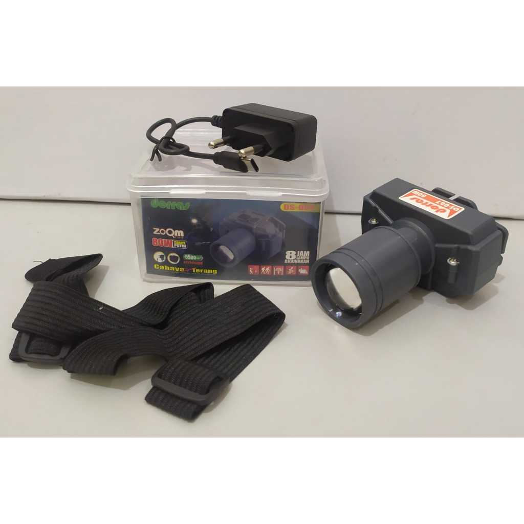 Jual Senter Kepala Cus Zoom 80W White DS 067 Dorras/Senter Kepala ...