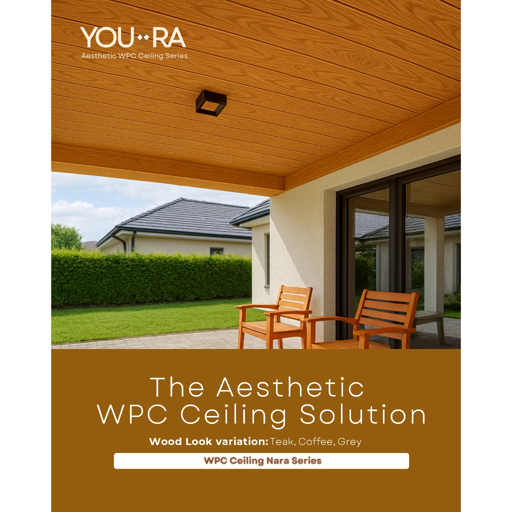 Jual YOURA Cladding WPC Outdoor / Wall Cladding ukuran 21,9 cm x 290 cm ...