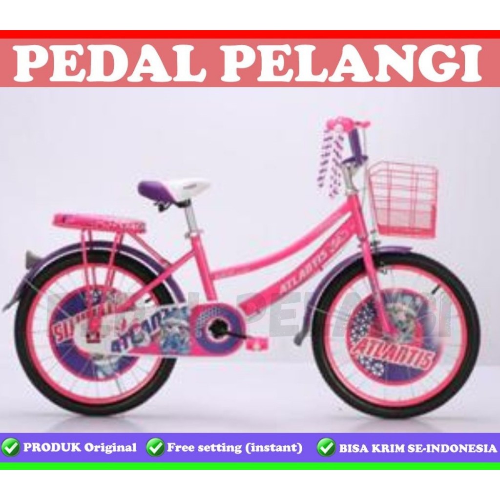 Jual Sepeda Anak Perempuan Keranjang mini ATLANTIS 95L Ukuran 20 Inch ...