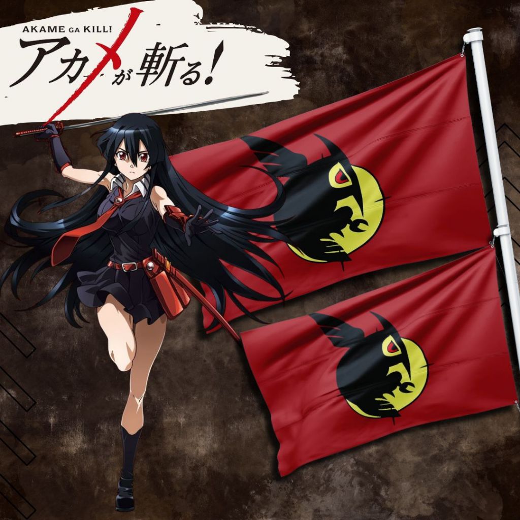 Jual BENDERA AKAME GA KILL / NIGHT RAID / FLAG ANIME NIGHT RAID ...