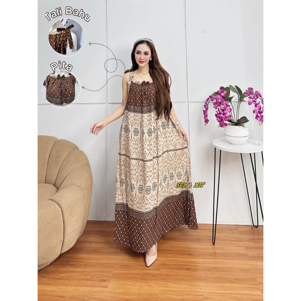 Jual Daster Yukensi Tali Bahu Super Jumbo LD 130 Dress Panjang Rumahan ...