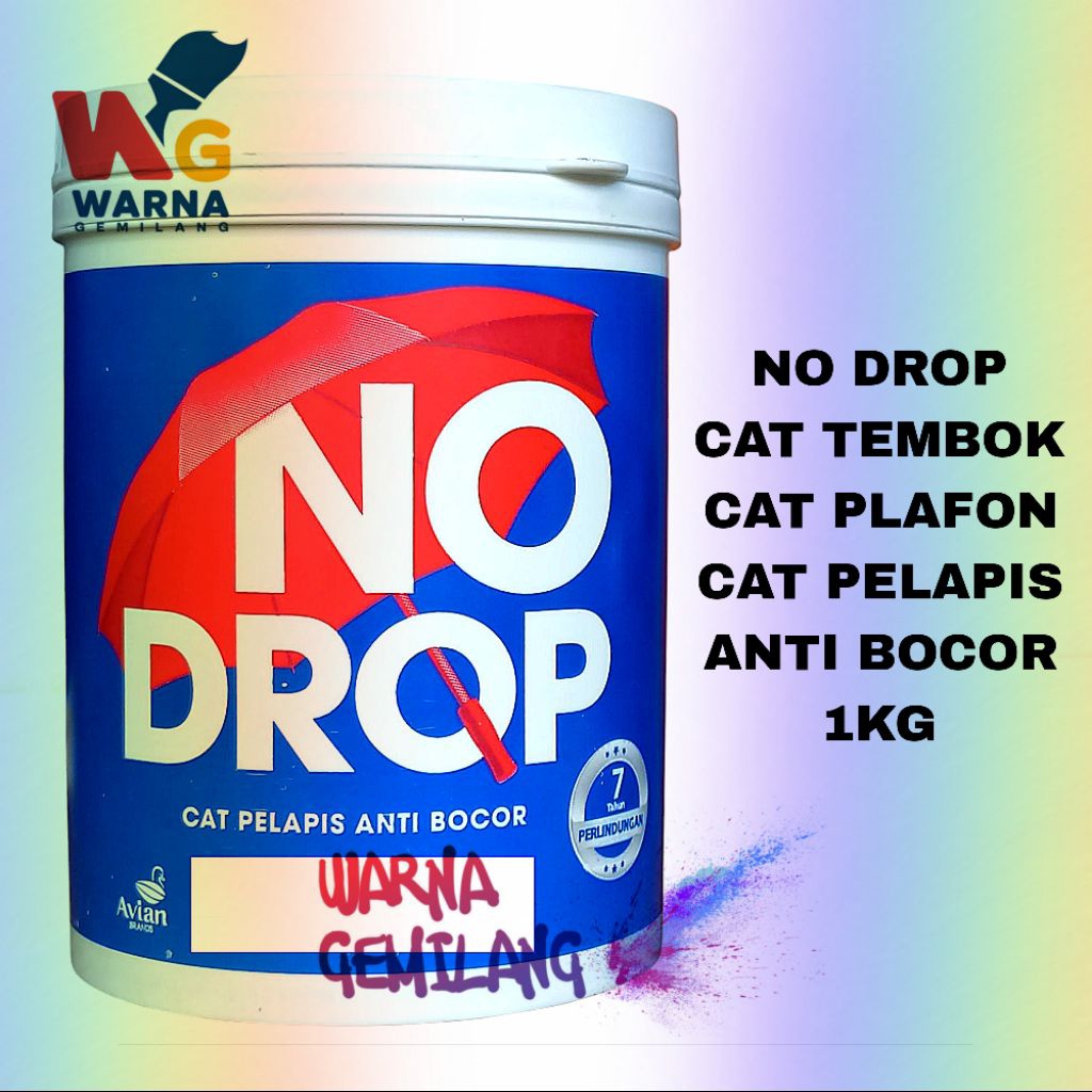 Jual Cat No Drop Cat Tembok Pelapis Anti Bocor 1KG | Shopee Indonesia