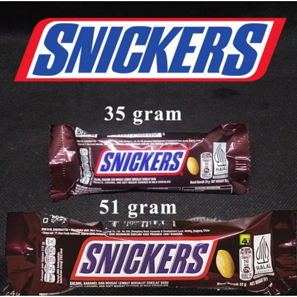 Jual Snickers Peanut Original 35g dan 51g per box isi 24 pcs Camilan ...