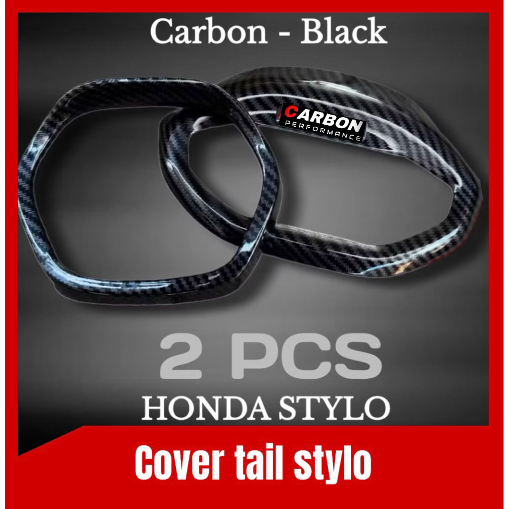 Jual 2 PCS PAKET COVER LAMPU DAN SPIDO CARBON STYLO 160 AKSESORIS STYLO ...