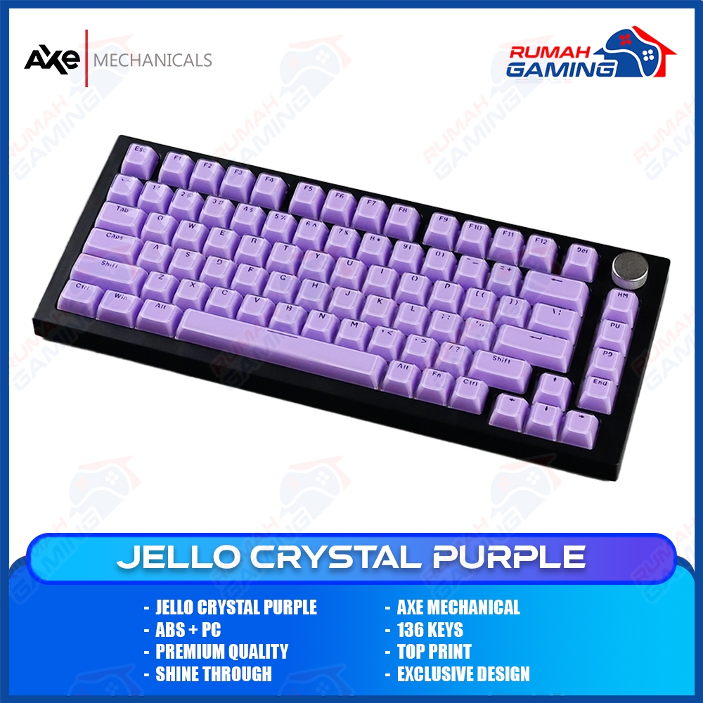 Jual AXE MECHANICALS - JELLO CRYSTAL Series Keycap - OEM Profile - 136 ...