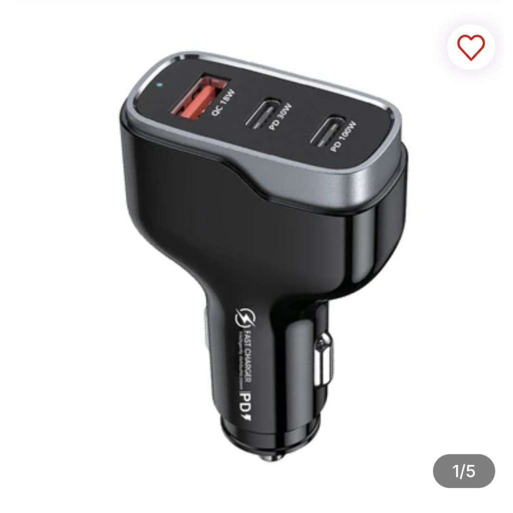 Jual Otto Klasse Charger Mobil 1 Usb & 2 Type C Hub 138 Watt - Hitam ...