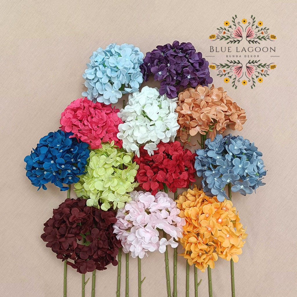Jual Artificial Hydrangeas K1 Bunga Hortensia Premium Artificial Flower ...