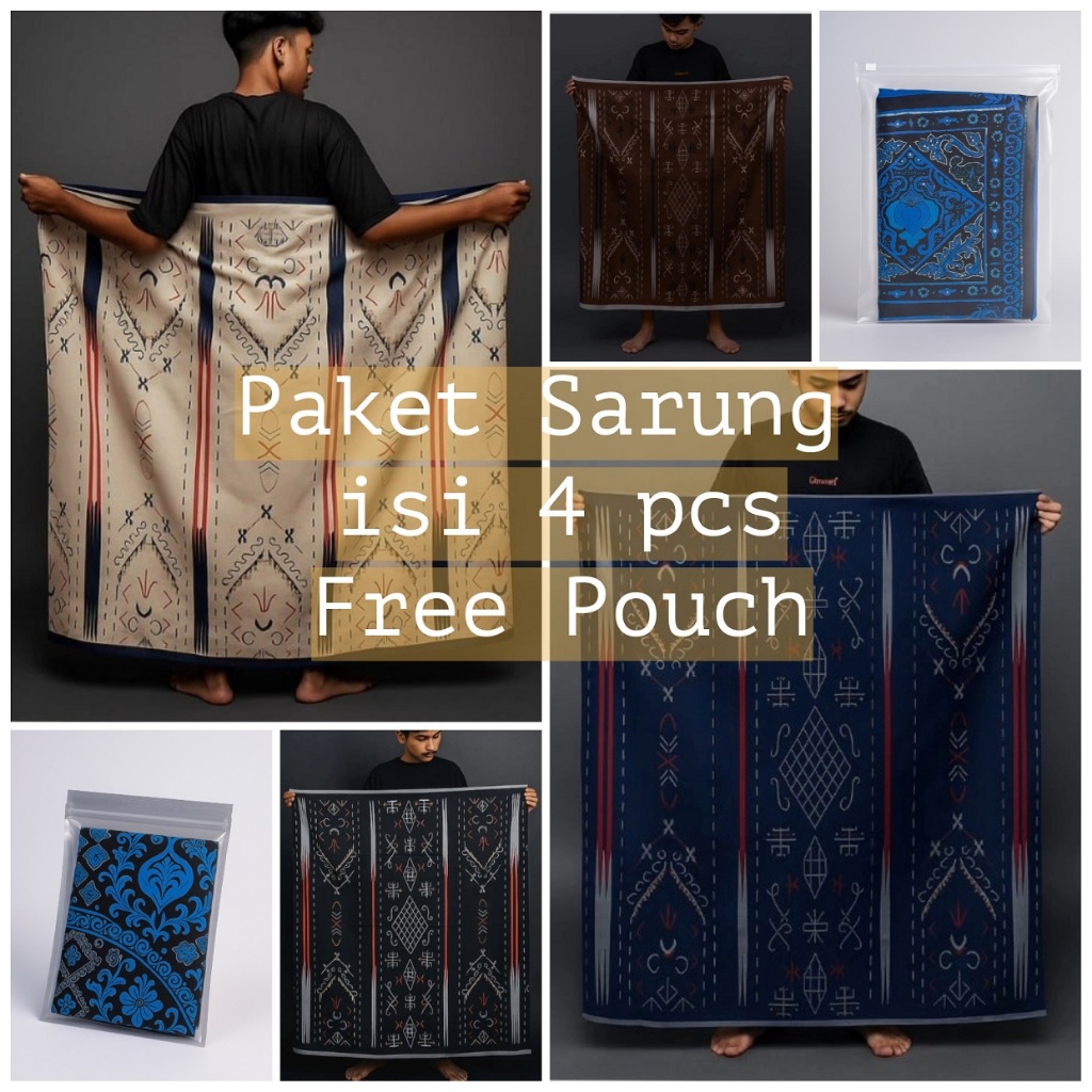 Jual Isi 4 Pcs Sarung Batik Made in Turkiye Pria Premium Motif Kekinian ...