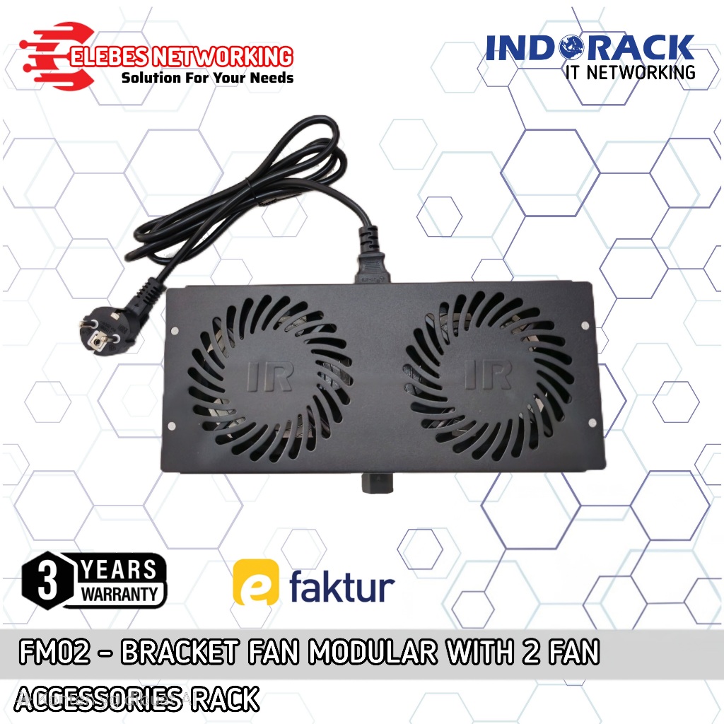 Jual FM02 FAN MODULAR w/ 2 FAN for CLOSE RACK Rak Server INDORACK ...