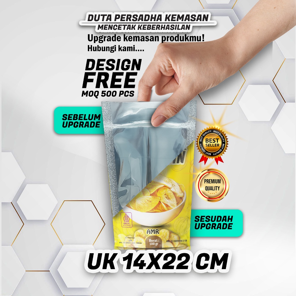 Jual KEMASAN 14x22 | FULL PRINT | STANDING POUCH | CUSTOME | PLASTIK ...