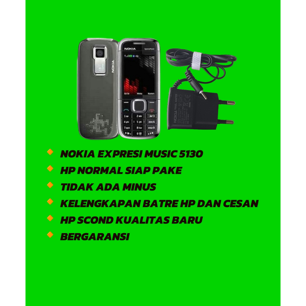 Jual NOKIA EXPRESS MUSIC 5130 HITAM CELL29 | Shopee Indonesia