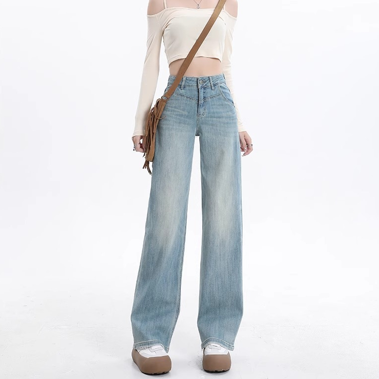 Jual Alice Jeans-Biru Muda Korea Style Highwaist Celana Jeans Cewek ...