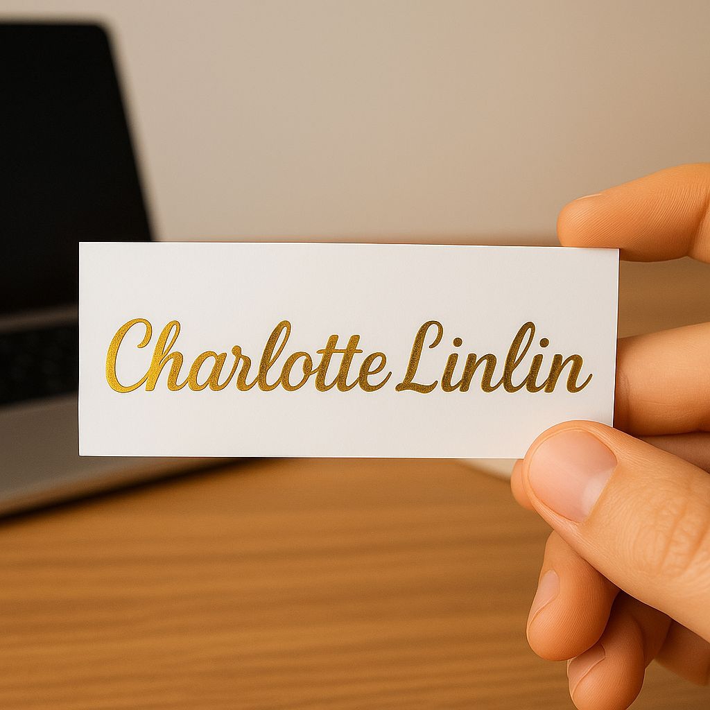 Jual Cutting Stiker Emas Nama Sendiri Warna Matte Gold | Shopee Indonesia