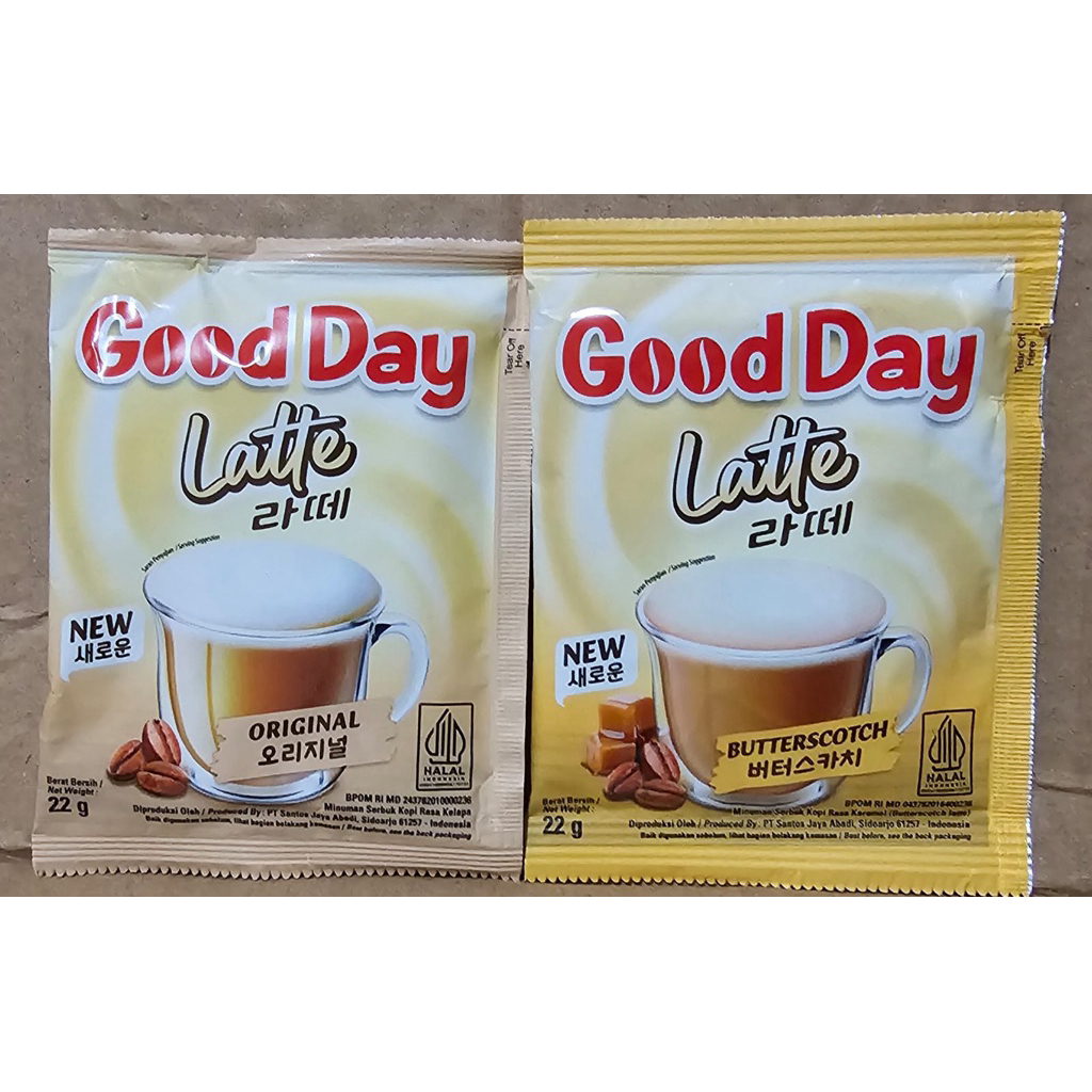 Jual GOODDAY LATTE ORIGINAL & BUTTERSCOTCH - paket 5 sachet | Shopee ...