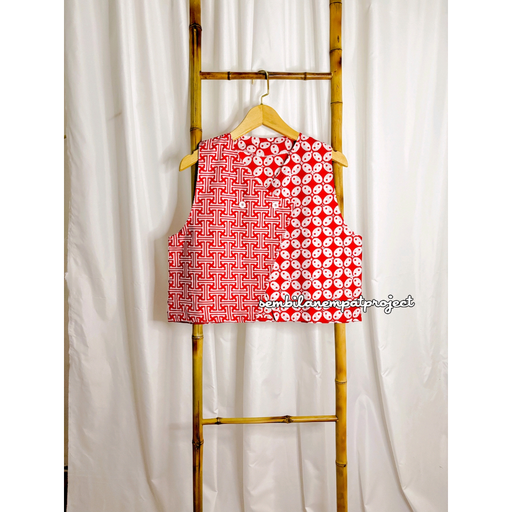 Jual MANDA VEST / VEST BATIK / ROMPI WANITA / ROMPI MERAH PUTIH ...