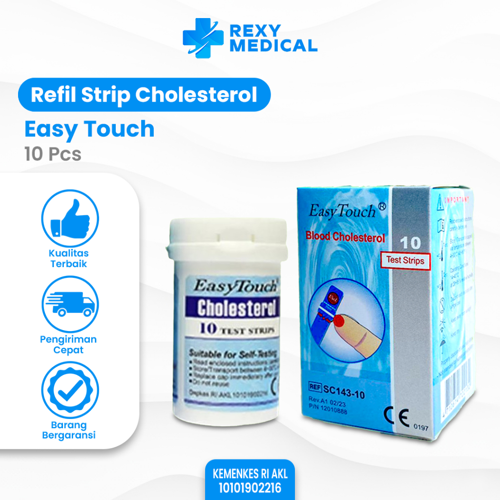 Jual Easytouch Cholestrol Test Strip Kolestrol Refill Isi 10 Easy Touch ...