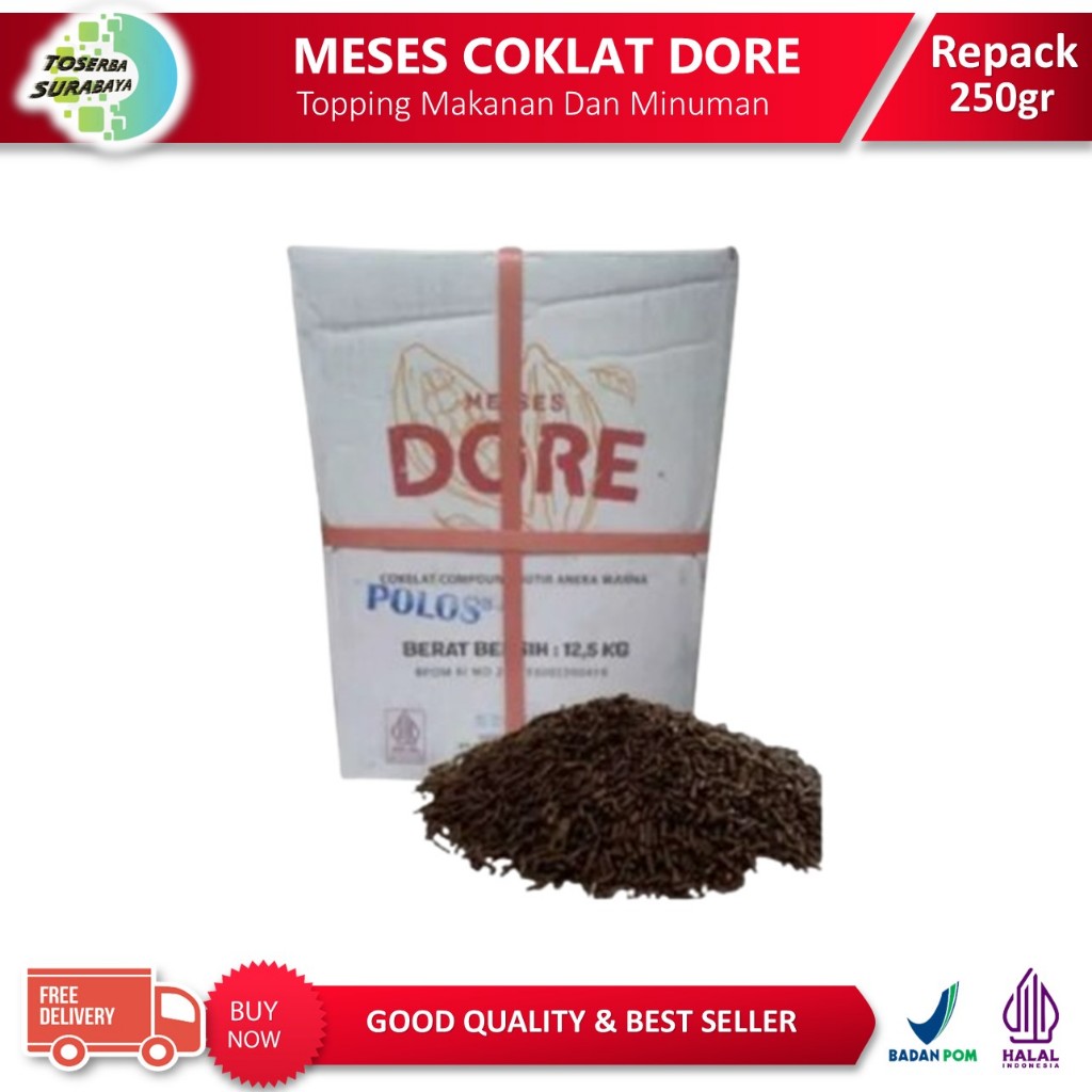 Jual MESES GOGO (DORE) 250gr / Meses Coklat / Meises Cokelat Butir ...