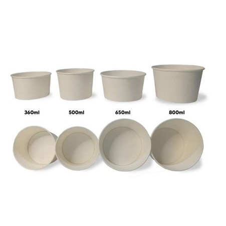 Jual Paper bowl Polos / Motif || Mangkok Ayam Tanpa Tutup isi [25] pcs ...