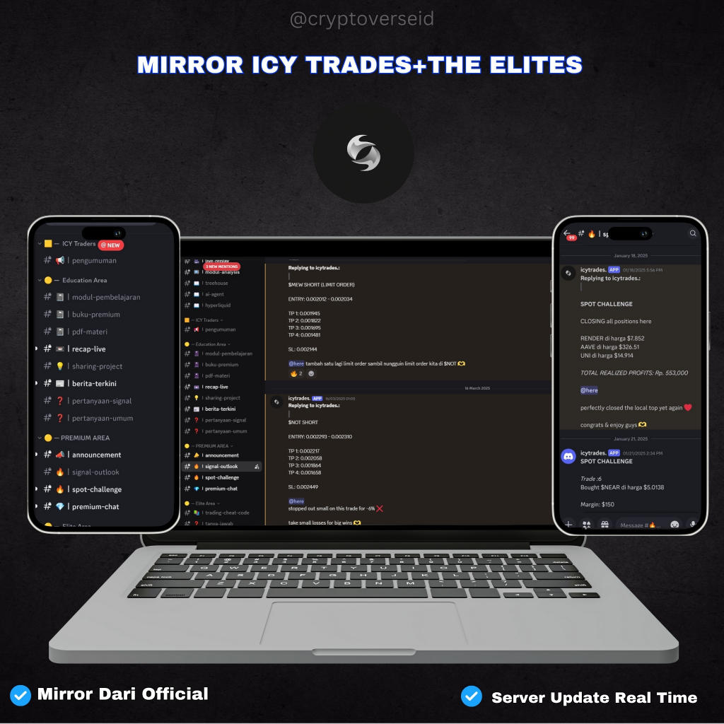 Jual Kelas Discord Mirror Icy Trades + The Elites [100% Mirror Dari ...