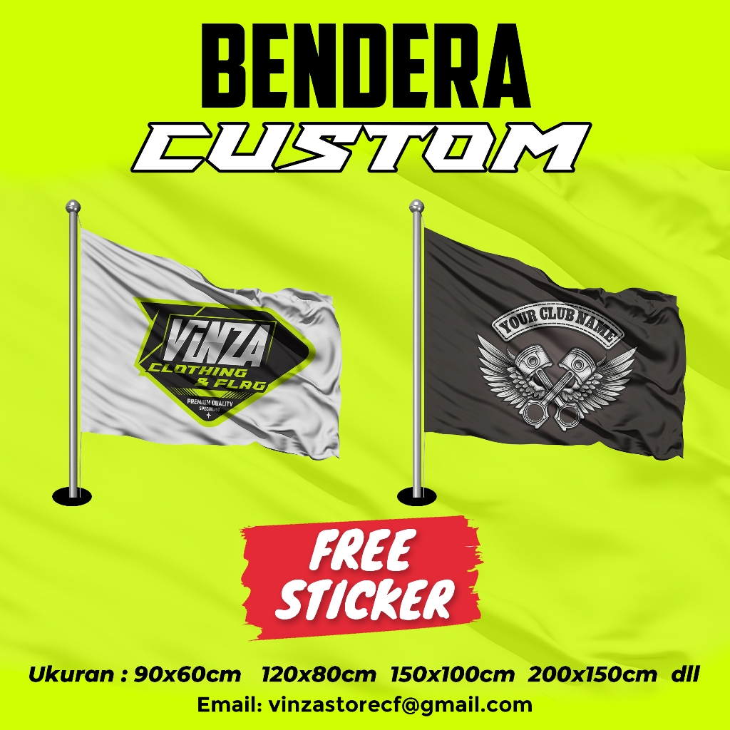 Jual BENDERA CUSTOM DESAIN | LANGSUNG KIRIM | BAHAN TC IMPORT | Shopee ...