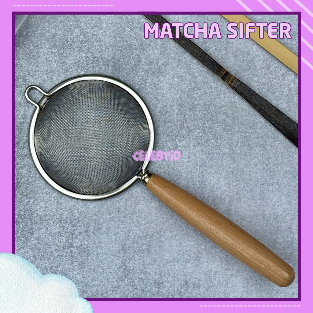 Jual CELEBY.ID - Matcha Sifter / Saringan Ayakan Matcha Estetik gagang ...