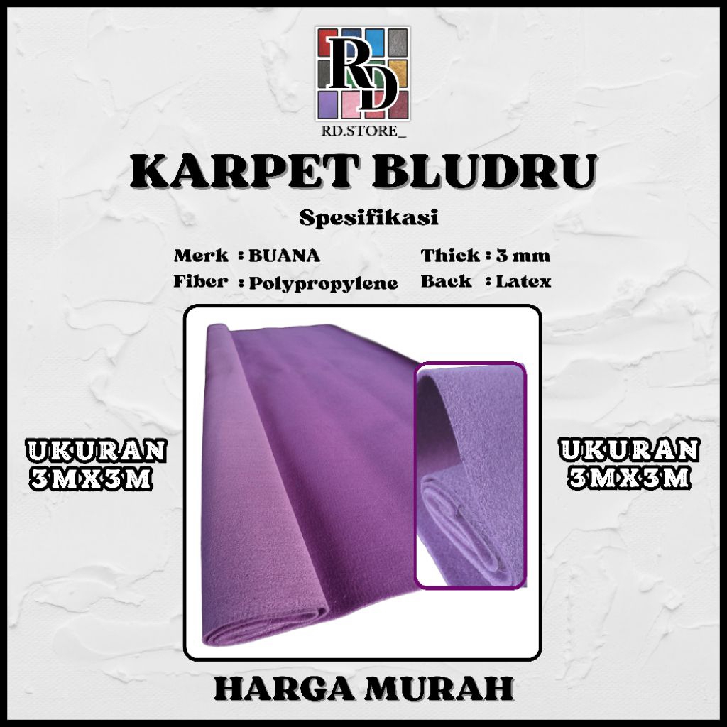 Jual KARPET BLUDRU || UK 3MX3M || KARPET LANTAI || KARPET POLOS ALAS ...
