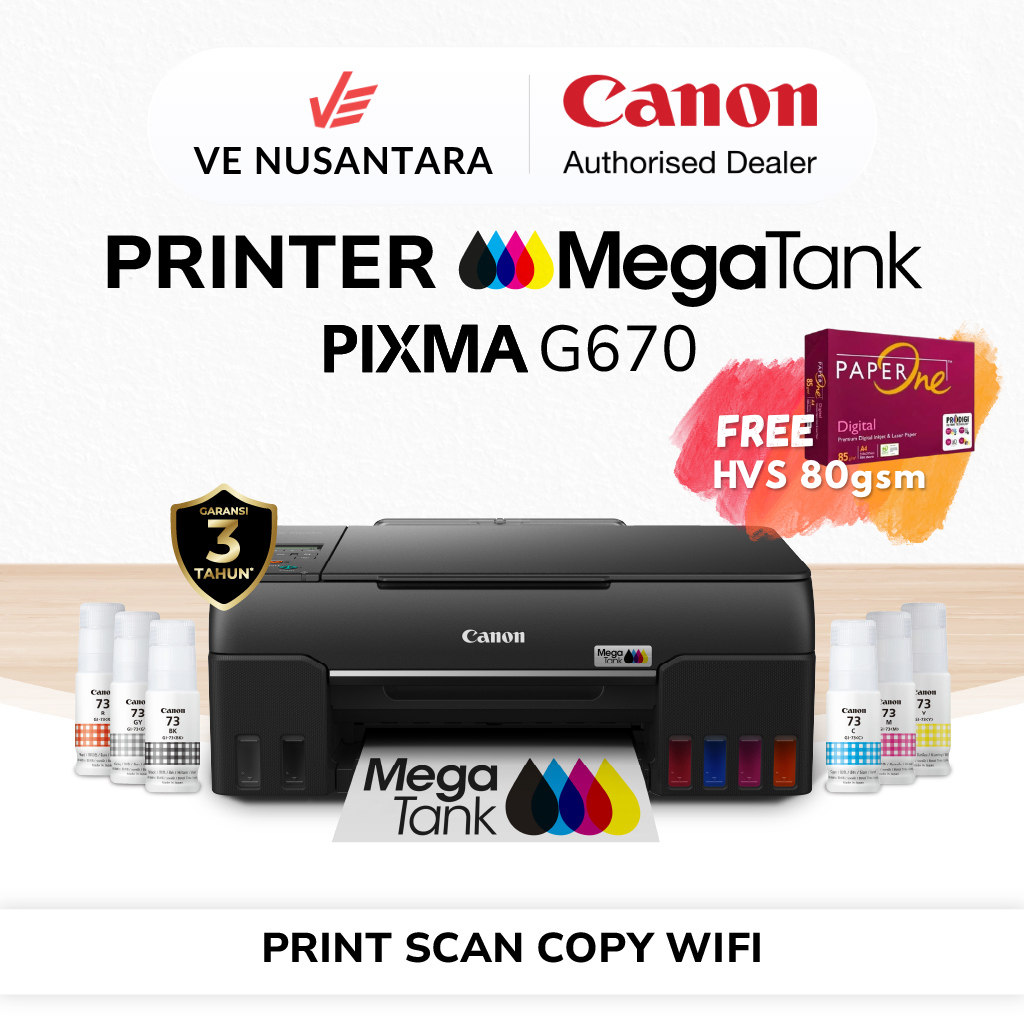 Jual Printer Photo Canon G670 Wifi Pengganti L850 | Ink Tank All In One Print Scan Copy ...