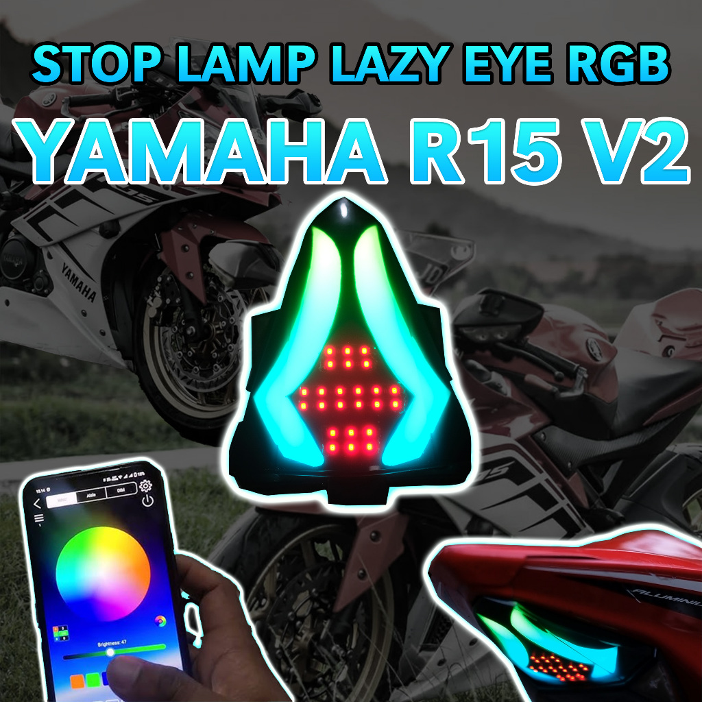 Jual stop lamp lazy eye RGB YAMAHA R15 V2 | Shopee Indonesia
