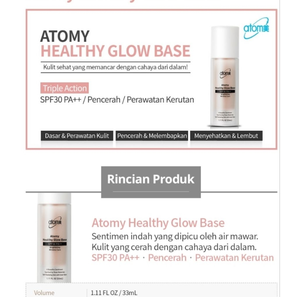 Jual ATOMY Healthy Glow Base | Shopee Indonesia