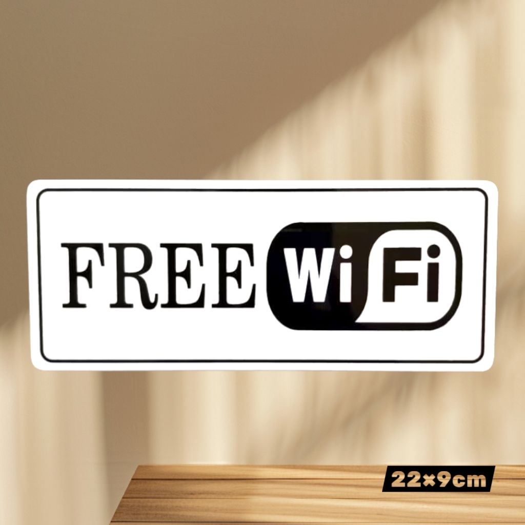 Jual Sign akrilik tulisan FREE WIFI - bahan full acrylic tebal 2mm ...