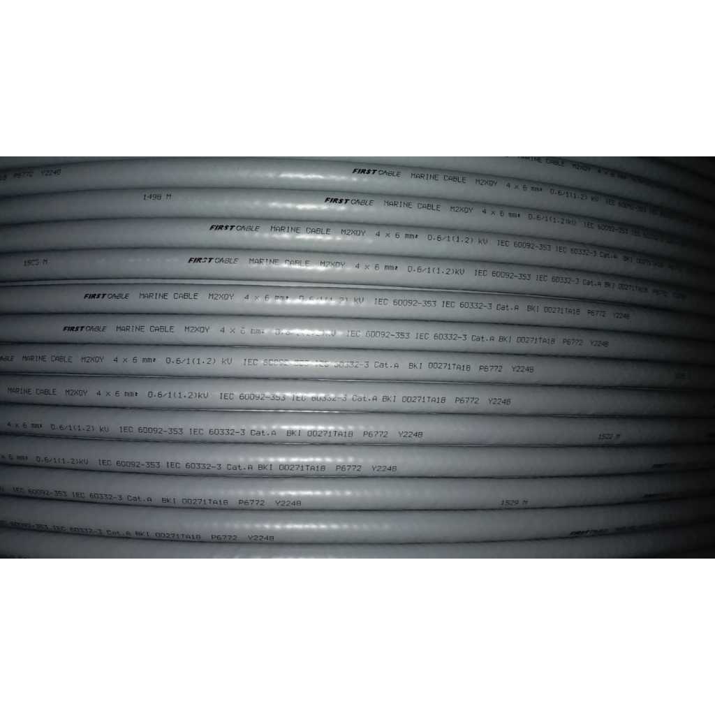 Jual KABEL MARINE / MERIN M2XQY 4 x 4 mm 0,6/1kV GREY FIRST CABLE - 10 ...