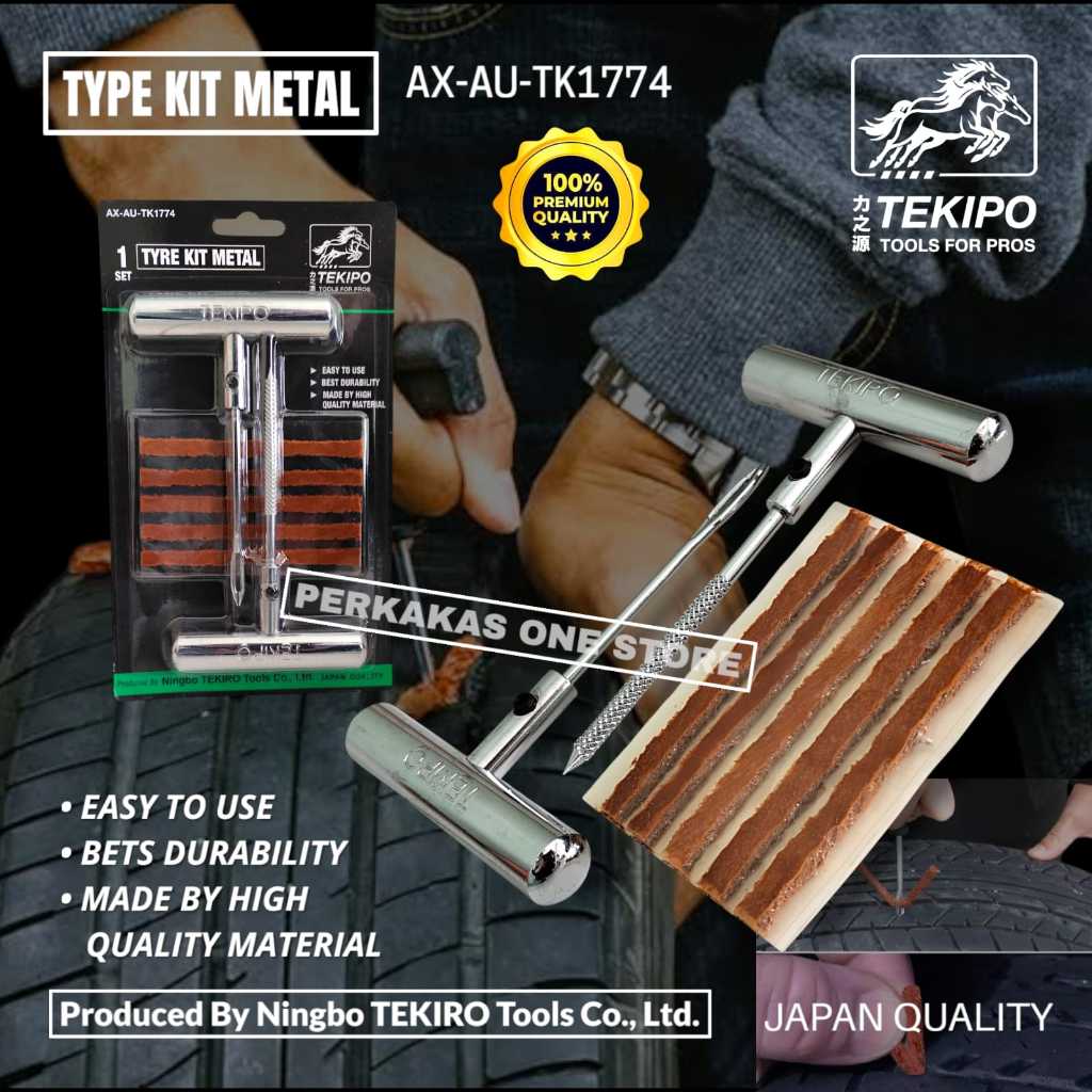 Jual TEKIPO Alat Tambal Ban Tubles Tubeles Mobil Motor BESI MURAH ...