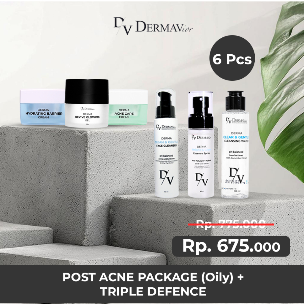 Jual Derma Post Acne Package / Acne Prone Package (Oily) | Shopee Indonesia