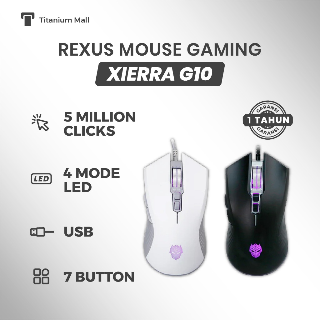 Jual Mouse Gaming Rexus MS G10 RGB Macro 7D – Mouse Kabel Gaming Anti ...