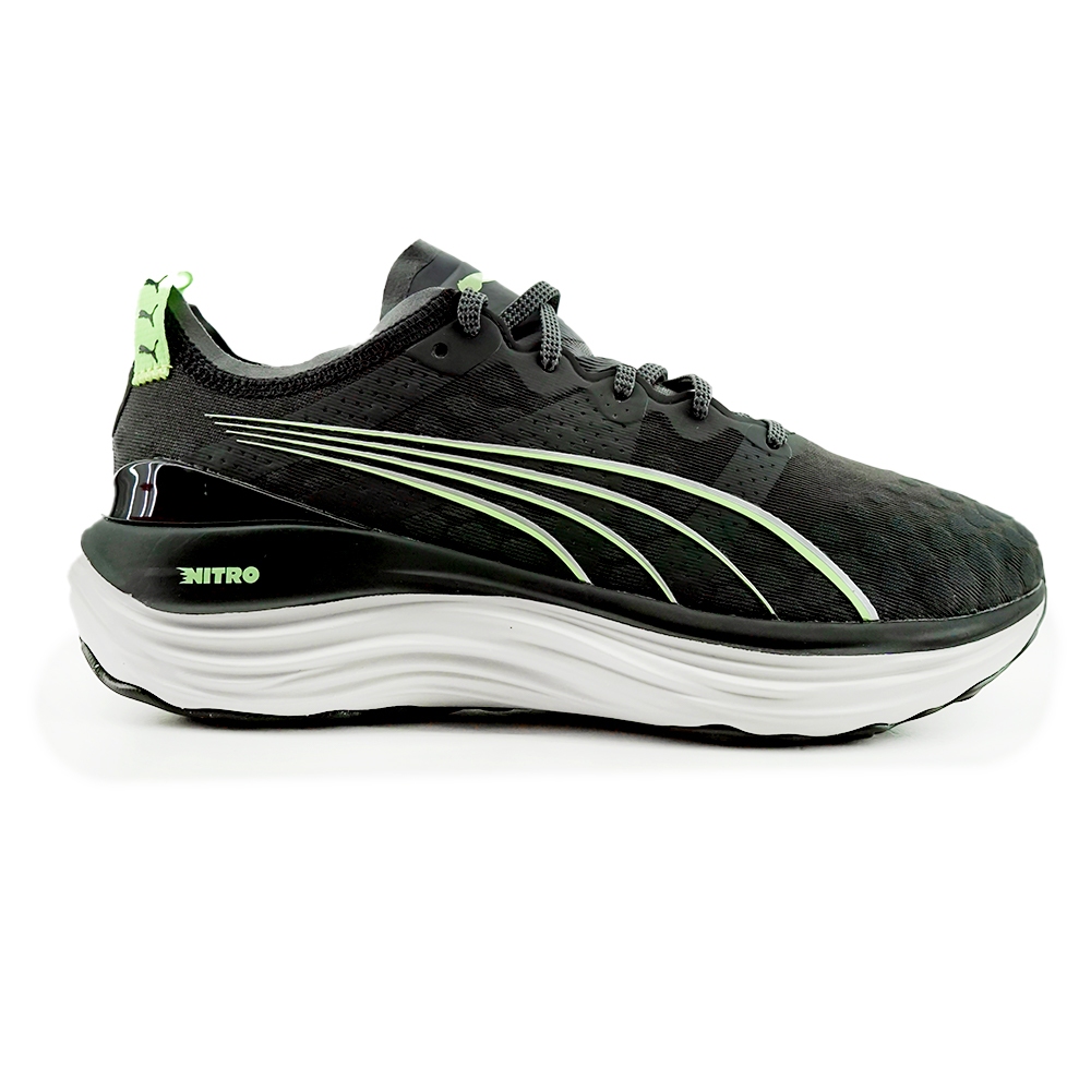 Jual PUMA Forever Run Nitro Black Dark Grey Speed Green - Sepatu ...