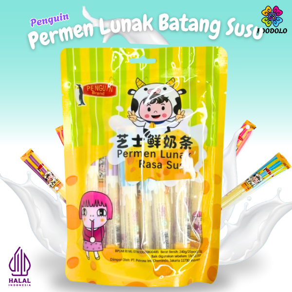 Jual Permen Susu Batang Rasa Keju Cemilan Lunak Stik Manis Pouch Isi 20 ...