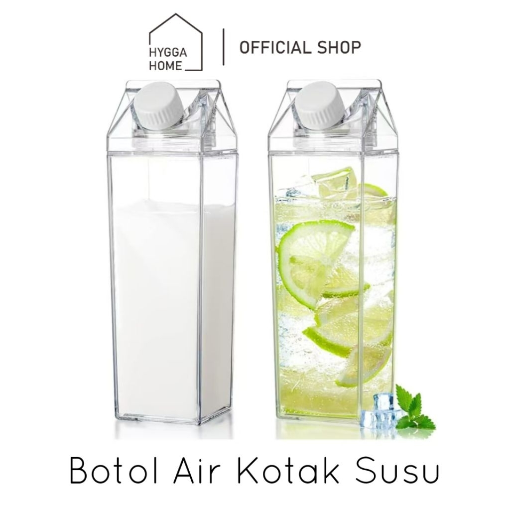 Jual Hygga Home Botol air transparent 750 ML 1000ML/ Botol Kulkas/ The ...