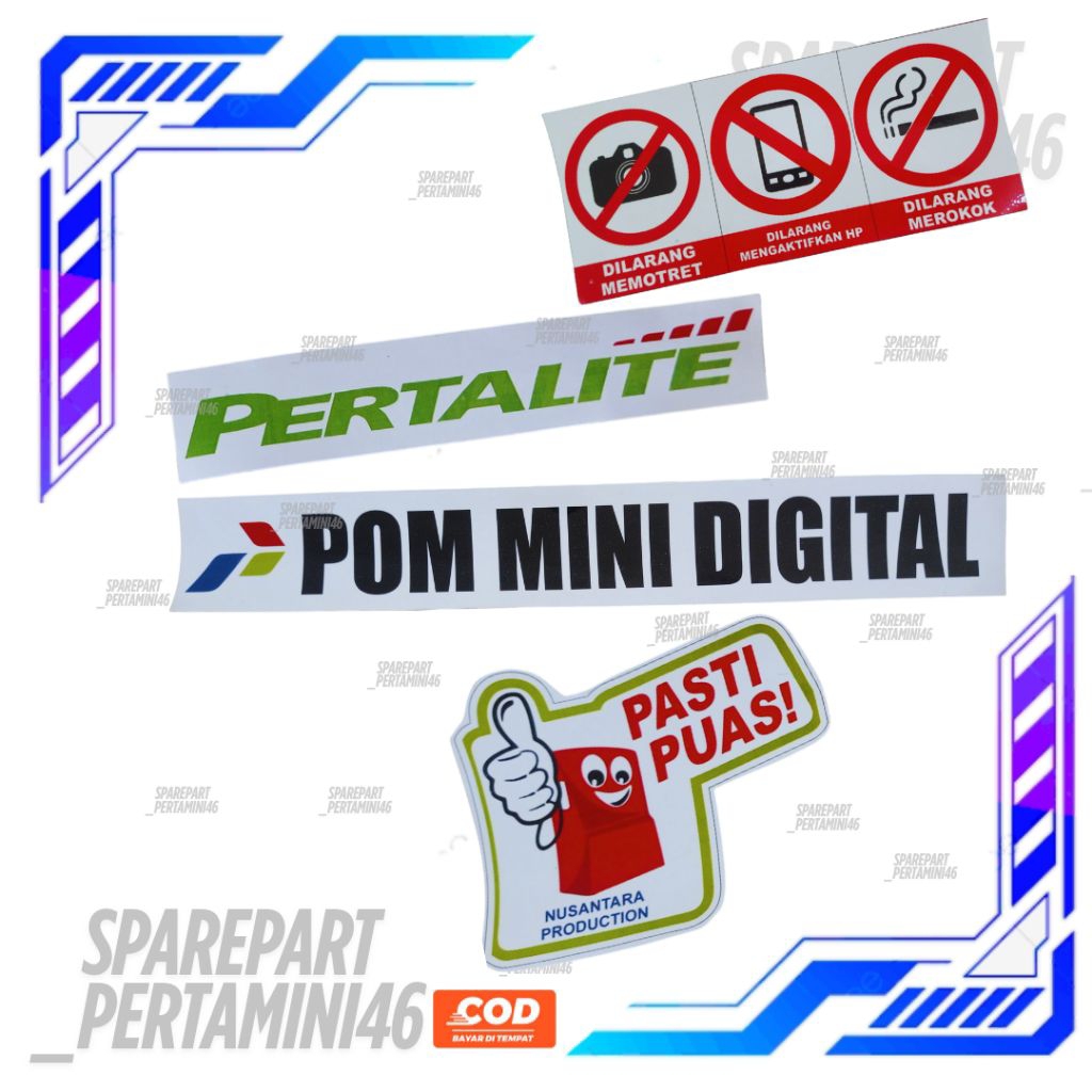Jual Stiker Set 1 Nozzle Pertalite Pertamini Digital Terbaru | Shopee ...