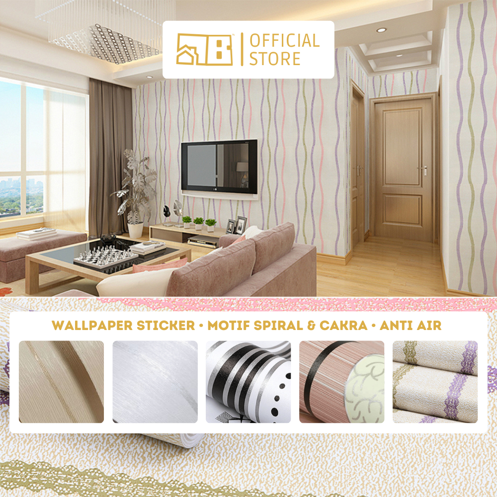 Jual (8 Motif) Wallpaper Sticker Motif Spiral dan Cakra Dekoratif Mudah ...