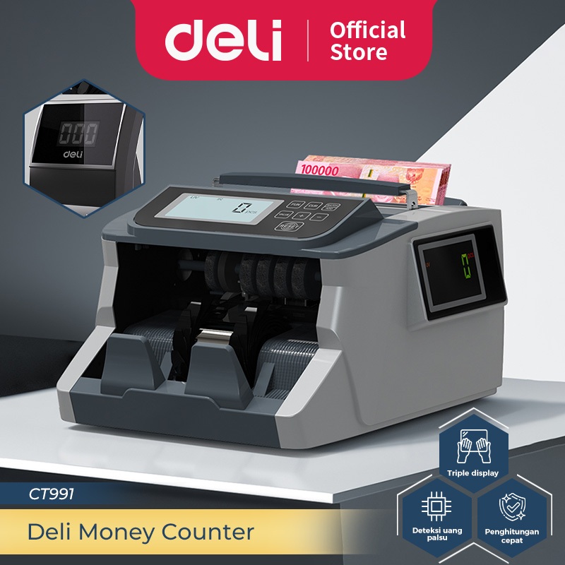 Jual Deli Mesin Penghitung Uang / Money Counter Alat Hitung Uang Bill ...