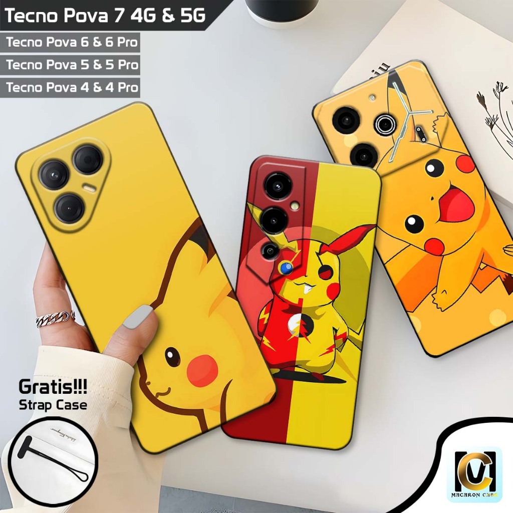 Jual Case Tecno Pova 7 4G & Pova 7 5G Terbaru 2025 Motif Pokemon ...