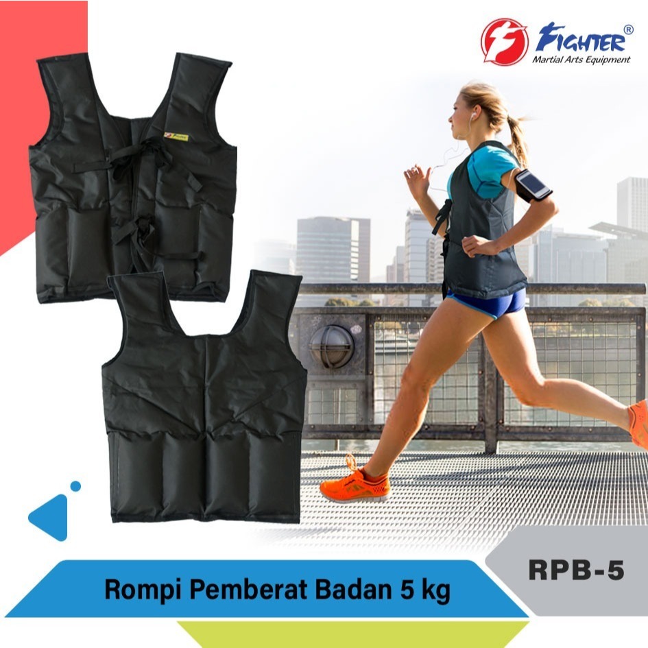 Jual Rompi Pemberat Badan 5kg RPB-5-FIGHTER | Shopee Indonesia
