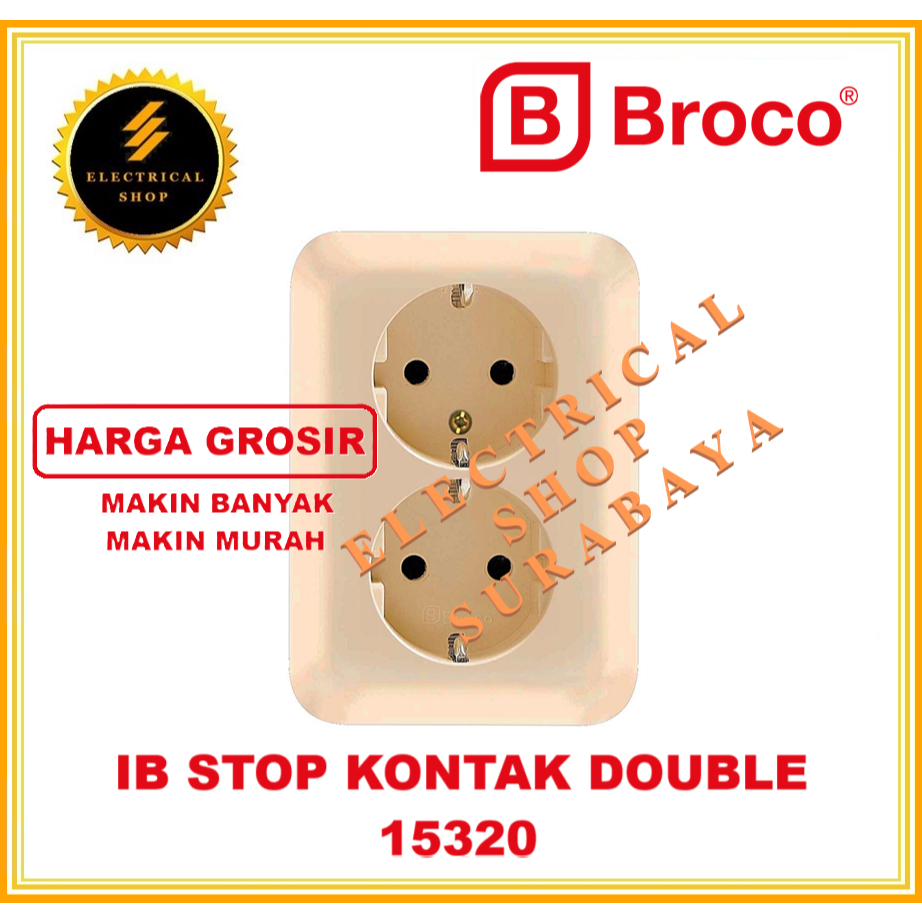 Jual (GROSIR) BROCO GRACIO IB STOP KONTAK ARDE DOUBLE CREAM 15320 ...