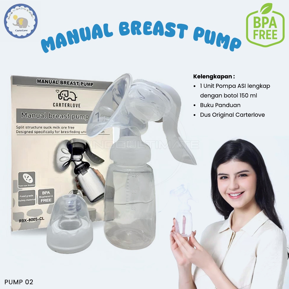 Jual Pompa Asi Manual Breast Pump CARTER LOVE Pumping Asi Manual BPA ...