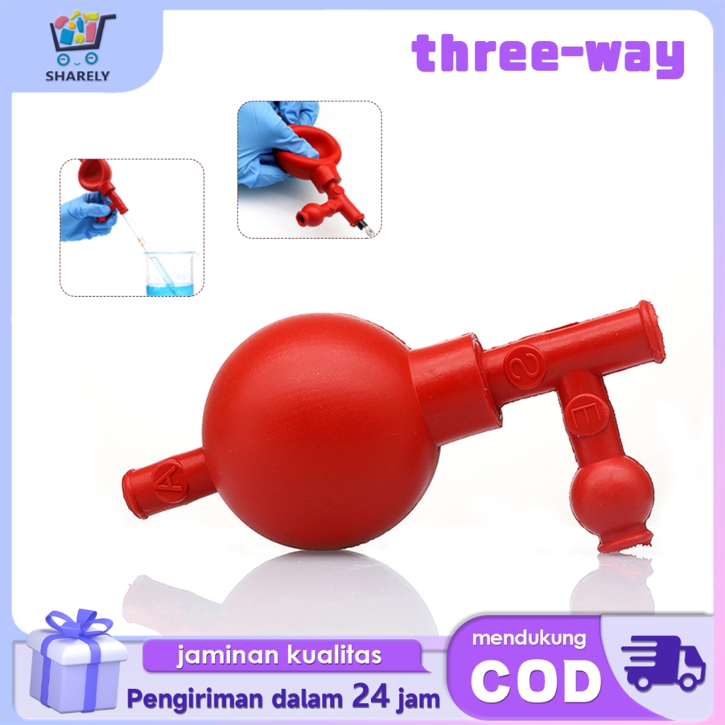 Jual Bola Hisap Kuantitatif Tiga 3 Valve Pipet Filler Rubber Bulb ...