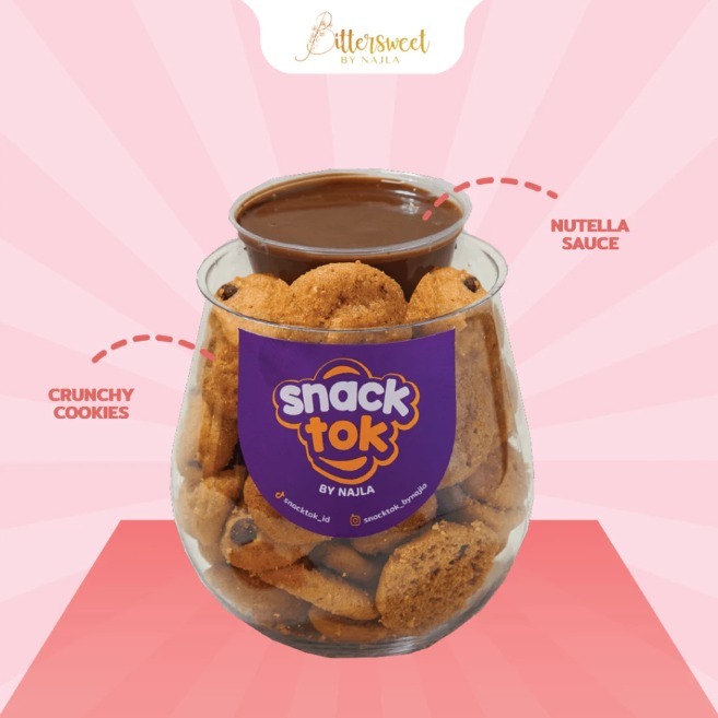 Jual Bittersweet by Najla Snacktok Full Cookies Nutella | Shopee Indonesia