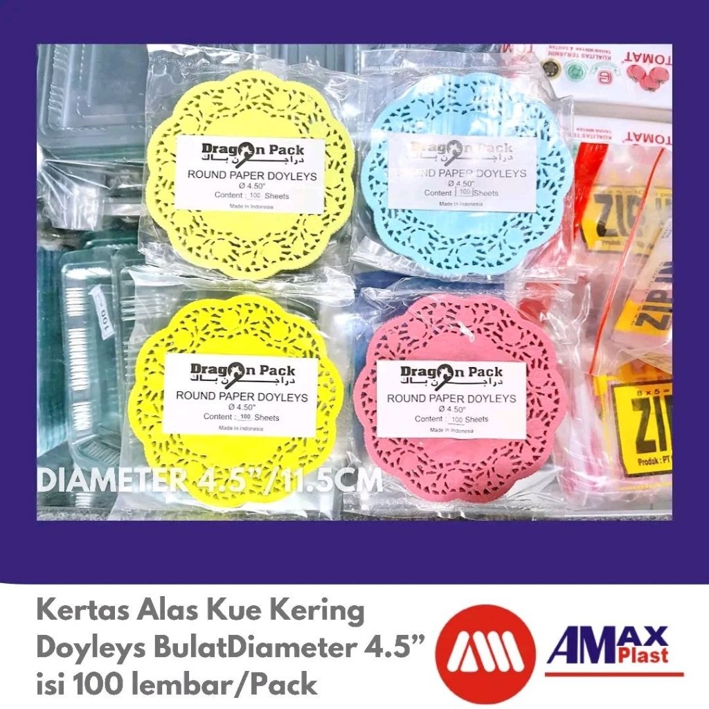 Jual Kertas Doilies Doyleys Alas Renda Bulat Kue Kering Nastar Warna 4. ...