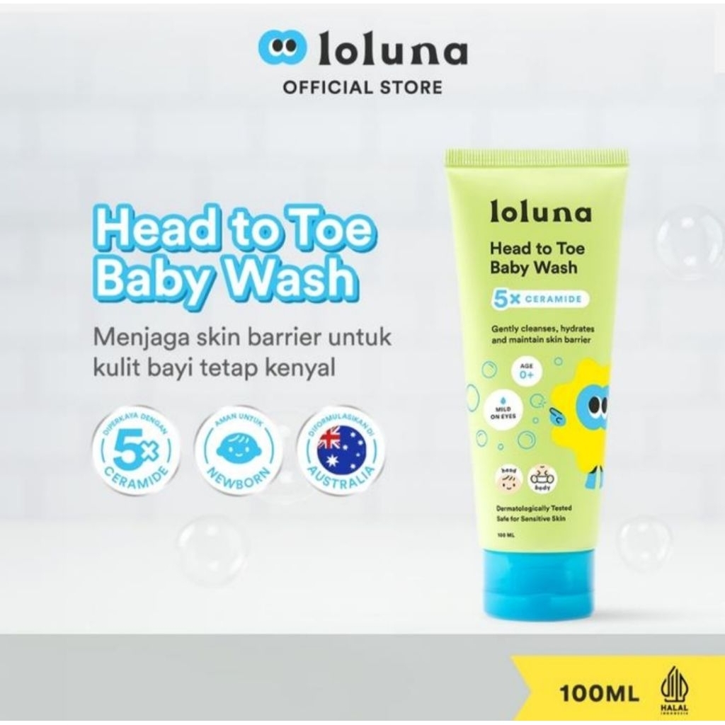 Jual Loluna Head To Toe Baby Wash 100 ml | Shopee Indonesia