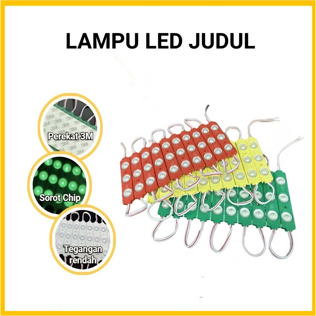 Jual Lampu LED Modul 3Mata SMD DC 12Volt /24Volt Waterproof | Shopee ...